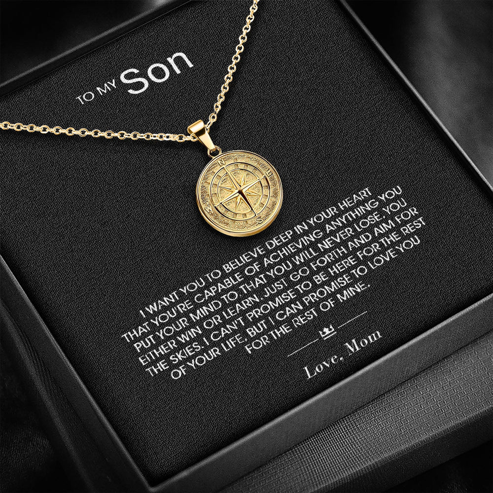 "To My Son" - Compass Pendant - from Mom – Luxesmith - Handcrafted ...